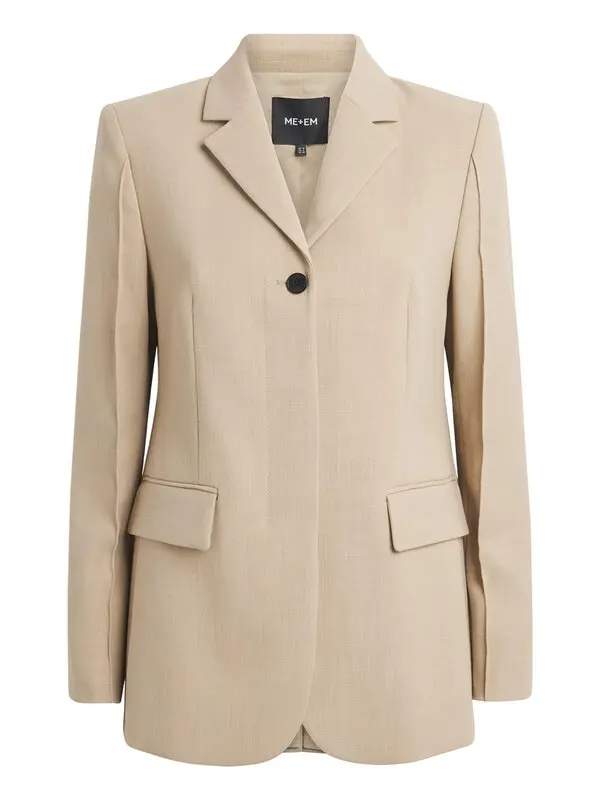 ME+EM Slim Contour Blazer - Neutral