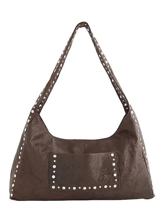 Gimaguas Franca Maxi Suede Shoulder Bag - Brown