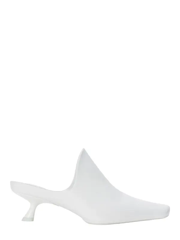 Loewe Lambskin Emily Heeled Mules 45 - White