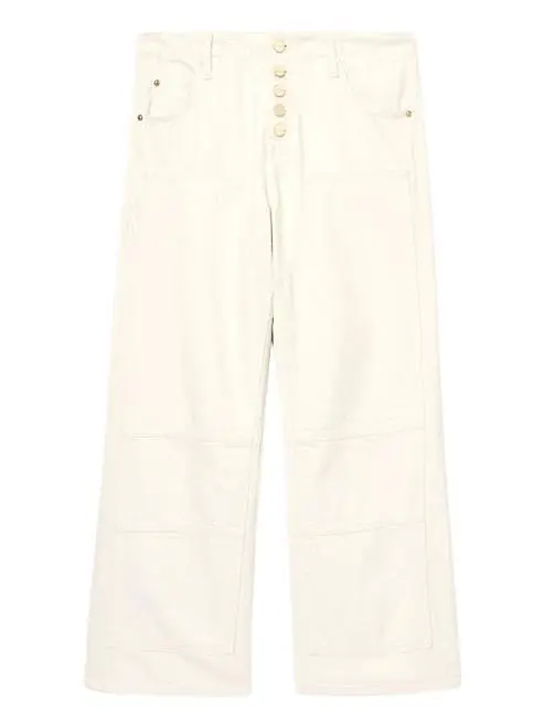 ALLSAINTS Tay Carpenter Wide-leg Denim Jeans - Ecru White