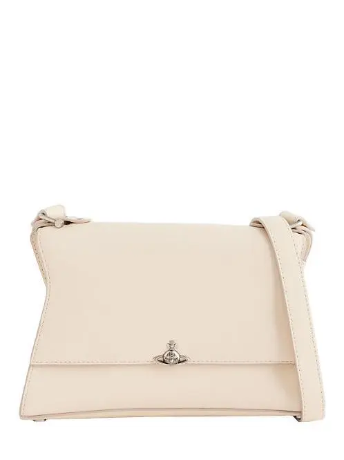 VIVIENNE WESTWOOD Bianca Small Leather Shoulder Bag - Cream/dark Silver