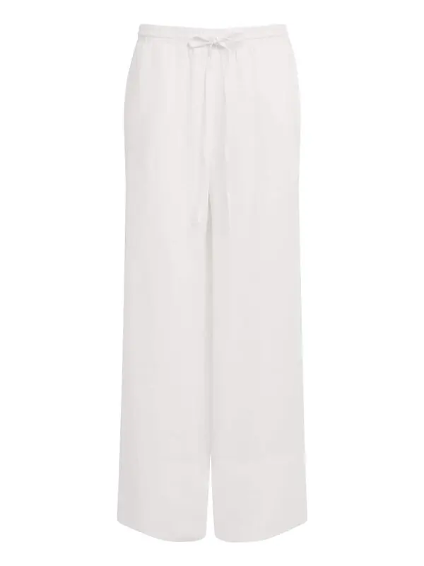 LAURA PITHARAS Cotton Wide-leg Trousers - White