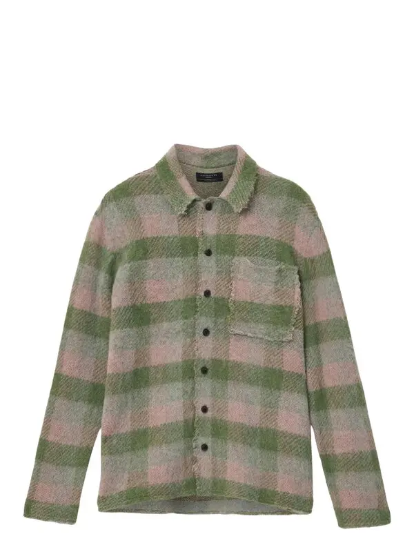 ALLSAINTS Check Adler Shirt - Pink