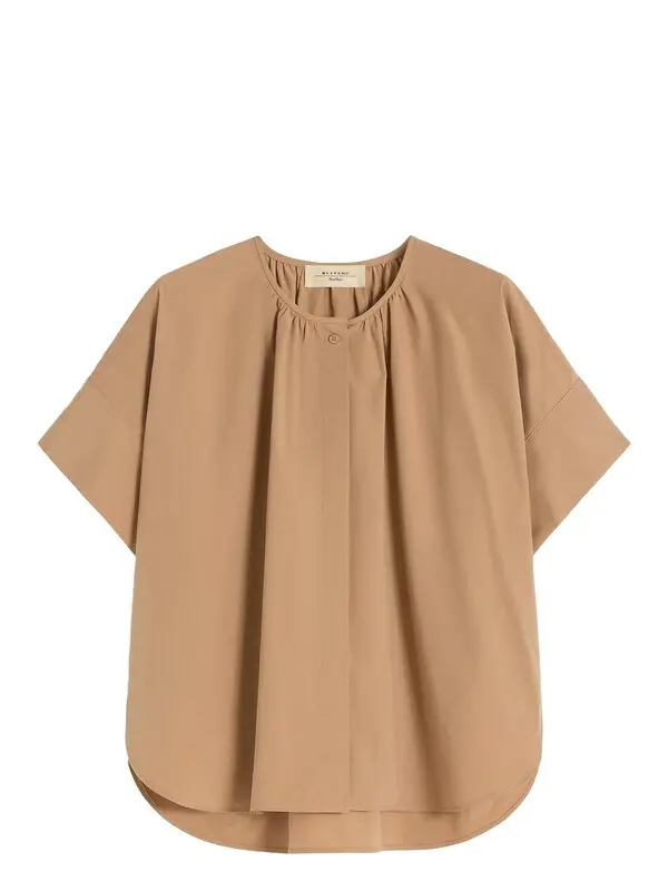 Max Mara Cotton Poplin Blouse - Brown