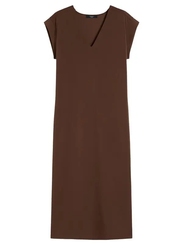 Max Mara Jersey Midi Dress - Brown