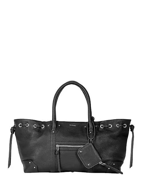 The Kooples Logo-embossed Leather Tote - Black