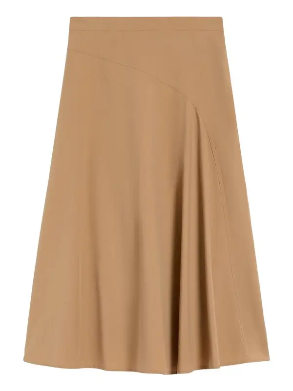Max Mara Cotton Midi Skirt - Brown