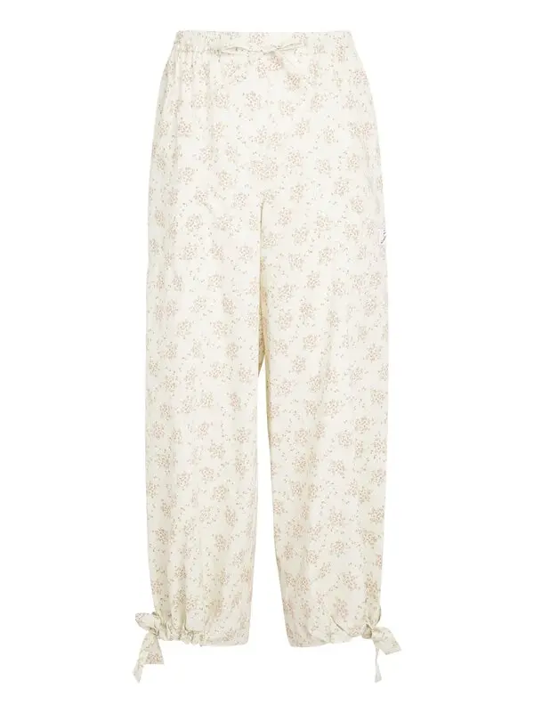 Sandro Floral Wide-leg Trousers - Pink