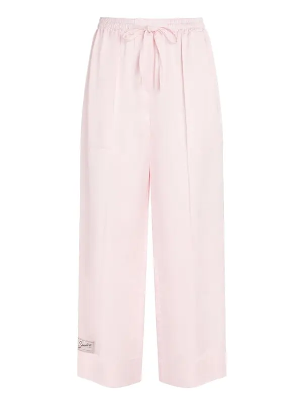Sandro Satin Wide-leg Trousers - Pink