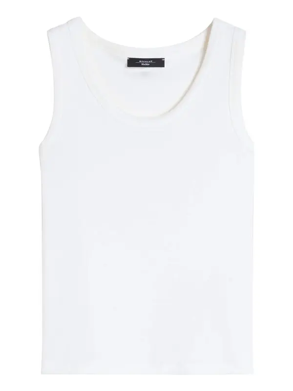 Max Mara Stretch-cotton Ribbed Tank Top - White