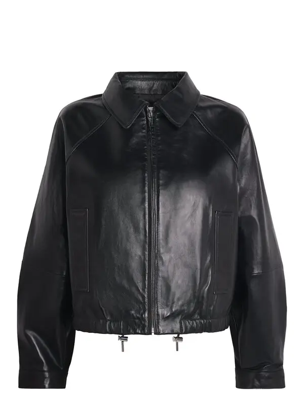 Sandro Leather Jacket - Black