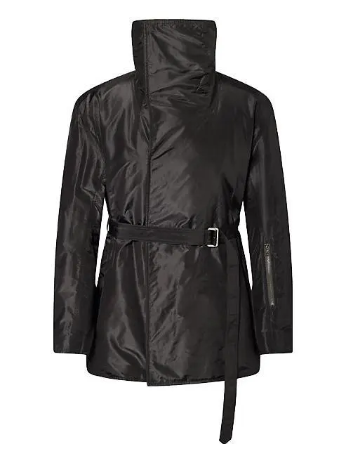 Rick Owens Belted Silk Jacket - Black