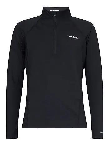 COLUMBIA SPORTWEAR Half-zip Base-layer Stretch-jersey Top - Black