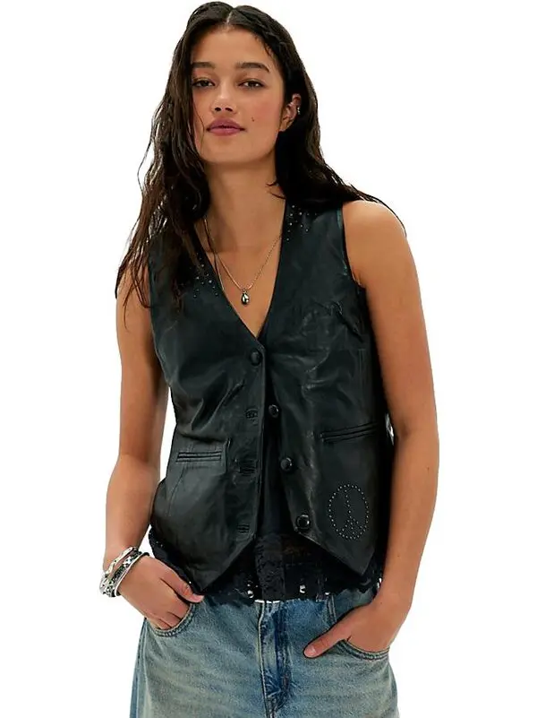 MAURITIUS LEATHER Harmony Leather Vest - Black
