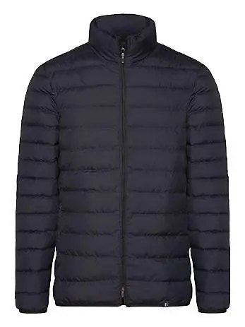 Boggi Milano Quilted Down Bomber Jacket - Navy Blue