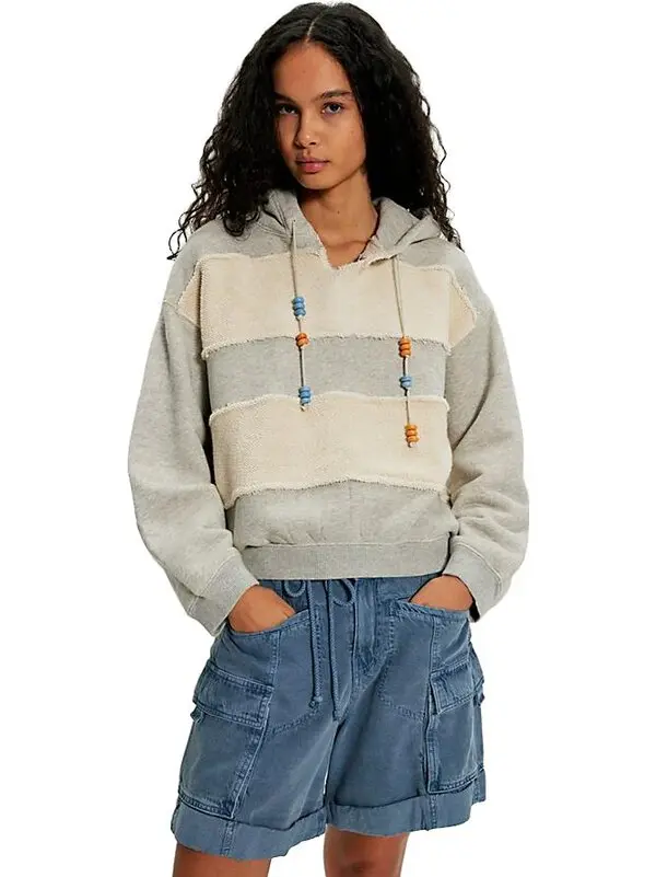 Free People Camp Crush Relaxed Fit Hoodie - Heather Grey