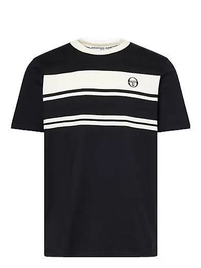 SERGIO TACCHINI Dallarindo Striped Cotton T-shirt - Black