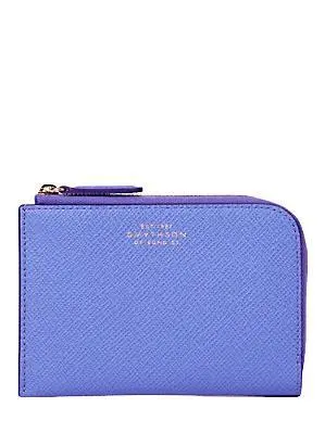 Smythson Panama Small Leather Pouch - Ultra Violet