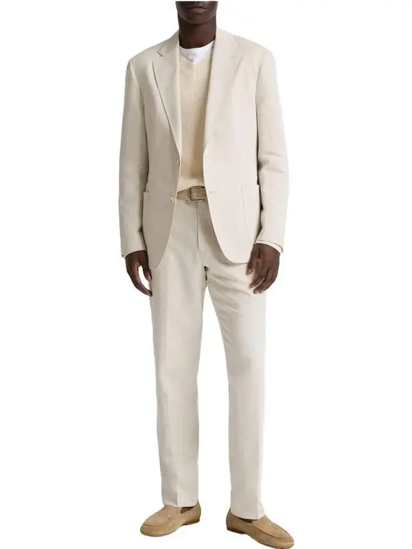Vince Linen-cotton Relaxed Sport Coat - White