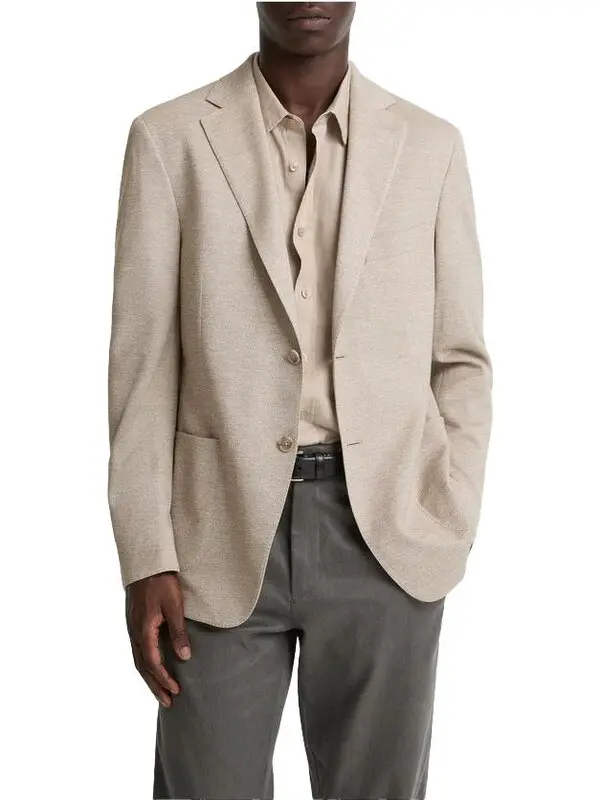 Vince Cotton-silk Relaxed Sport Coat - Brown / Neutral
