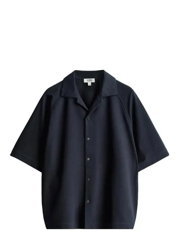 Cos Panelled Utility Shirt - Navy