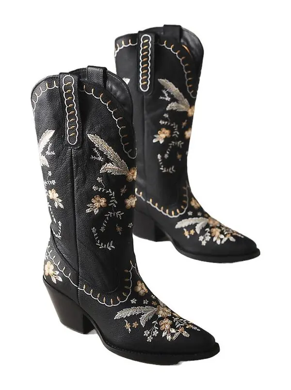 DINGO Full Bloom Western Boots - Black