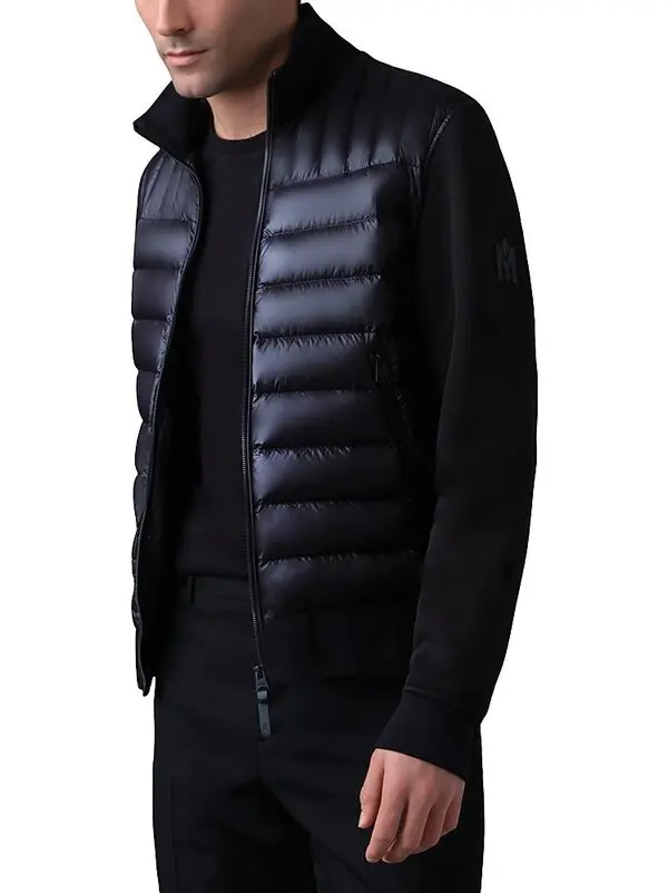 Mackage Collin-r Nano Down Mixed Media Bomber Jacket - Black