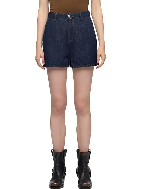 7 For All Mankind Denim Trouser Shorts - Blossom