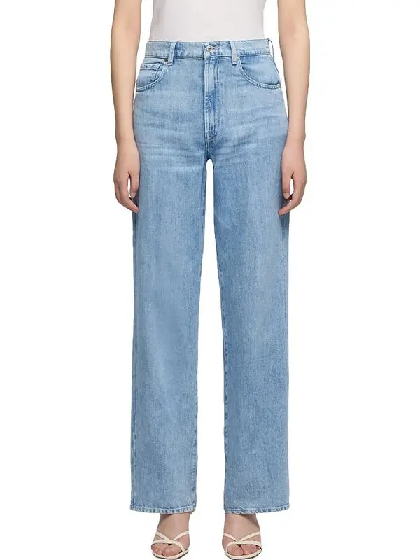 7 For All Mankind High-rise Stovepipe Straight Jeans - Iris