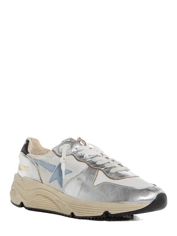 GOLDEN GOOSE Running Sole Sneakers - Silver/white