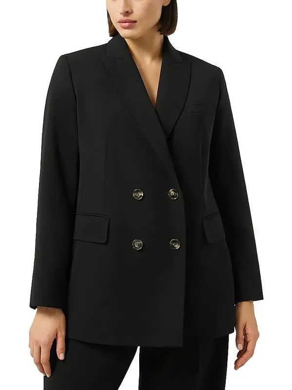 Marina Rinaldi Double Breasted Blazer - Black
