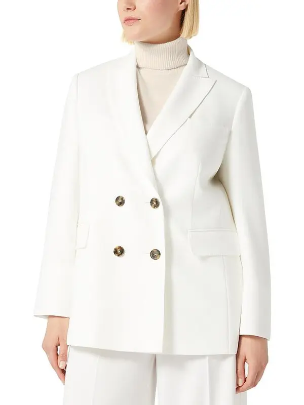Marina Rinaldi Double-breasted Blazer - White