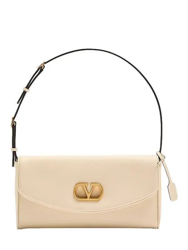 Valentino Garavani Small Shoulder Bag With Vlogo Signature - White