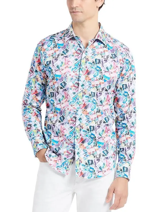 Robert Graham Vacation Fund Woven Graphic Shirt - Multi