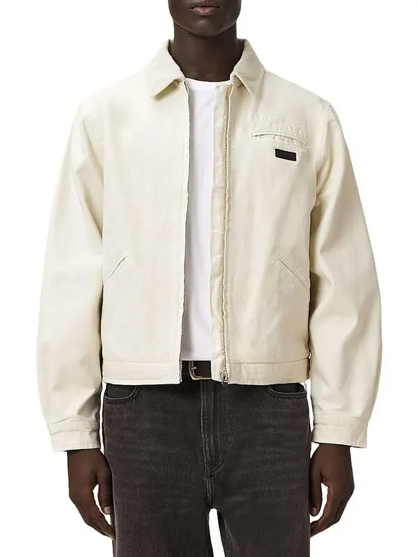 ALLSAINTS Korey Relaxed Fit Jacket - Pebble White