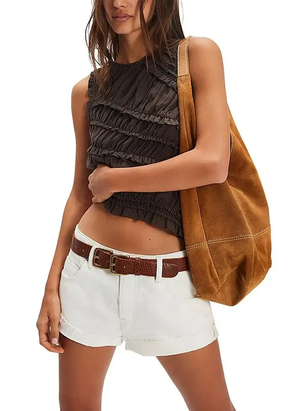 Free People Smocked Top - Chocolate