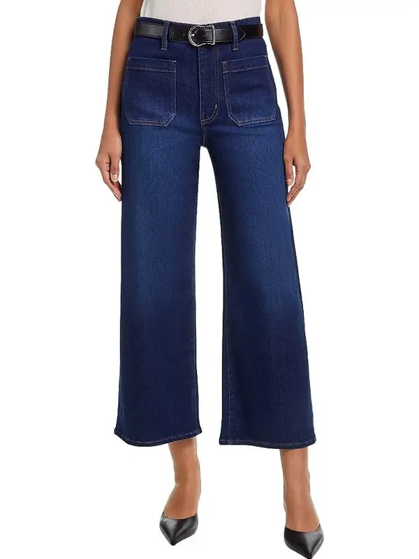 FRAME The Anchor High-rise Ankle Wide-leg Jeans - Cicero