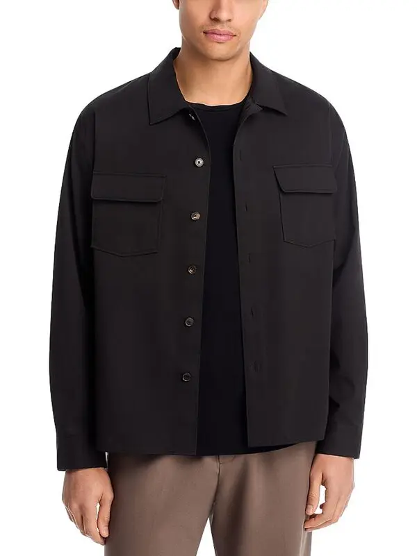 FRAME Double Pocket Overshirt - Washed Black