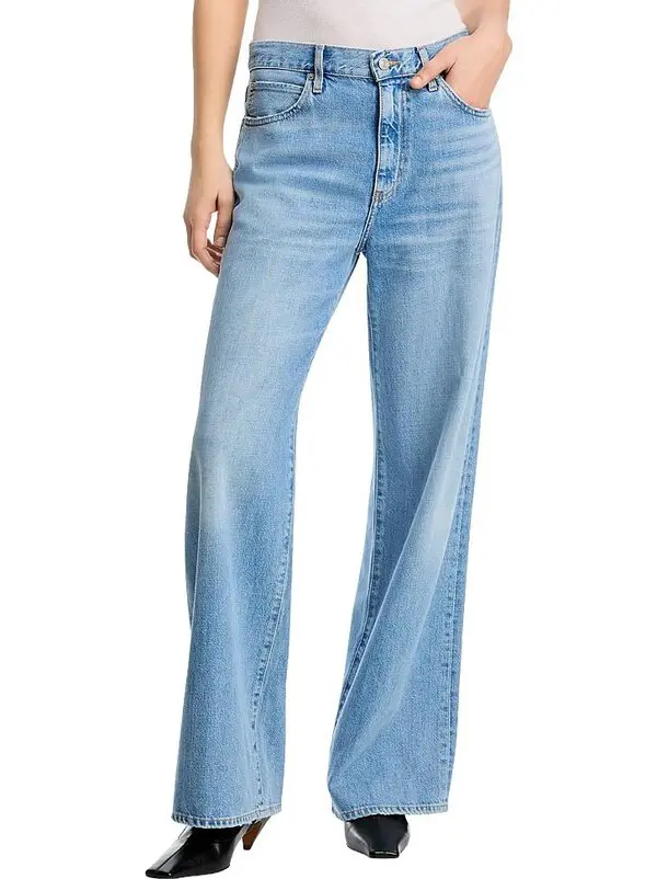 FRAME The Off Duty Stroll High-rise Jeans - Frey