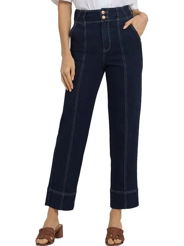NYDJ Kasey High Rise Stovepipe Ankle Jeans - Morning Tide