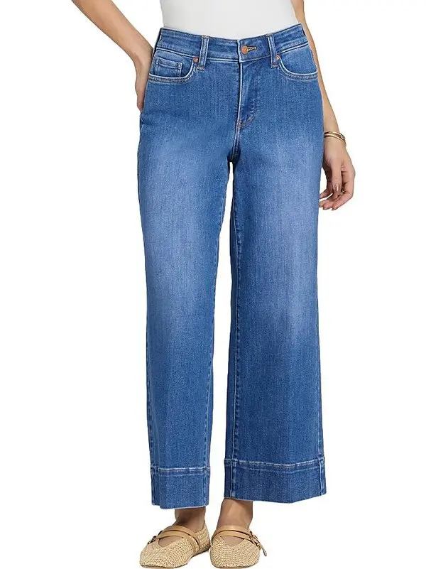 NYDJ Teresa High-rise Wide Leg Ankle Jeans - Blue Paradise