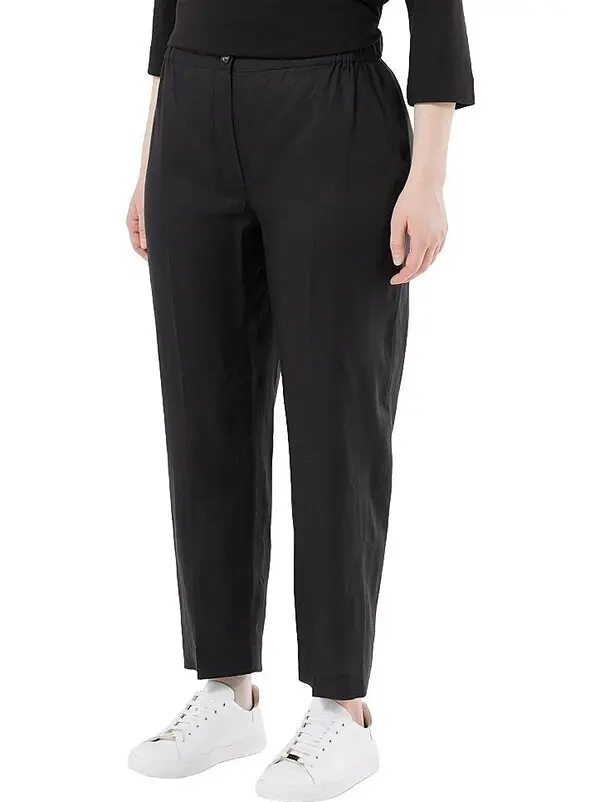 Marina Rinaldi Nremo Linen Trousers - Black