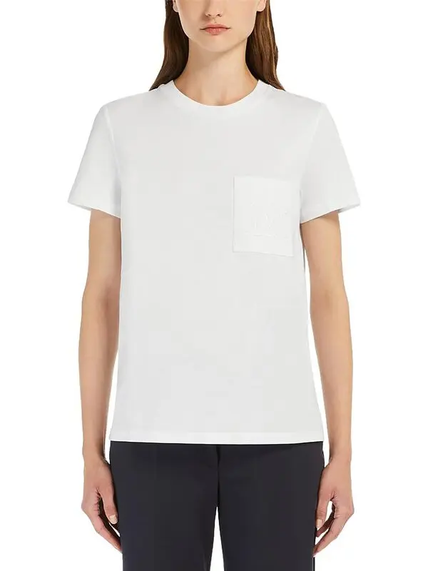 Max Mara Papaia Pocket Tee - Optical White