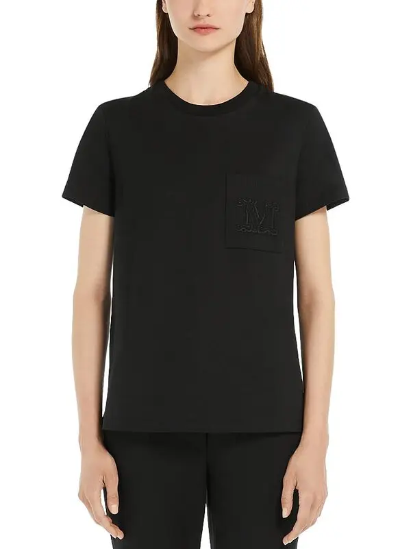 Max Mara Papaia Pocket Tee - Black