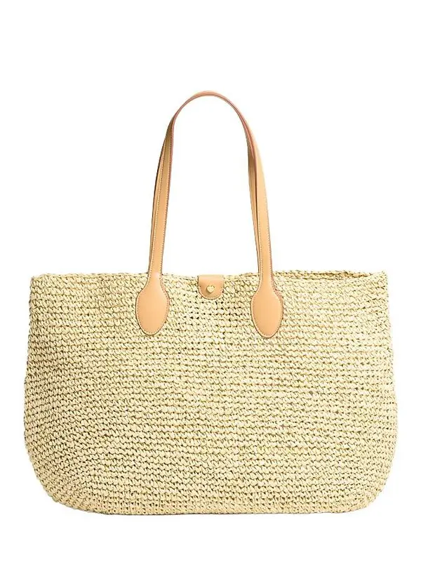 Stoney Clover Lane Large Raffia Beach Tote Bag - Natural