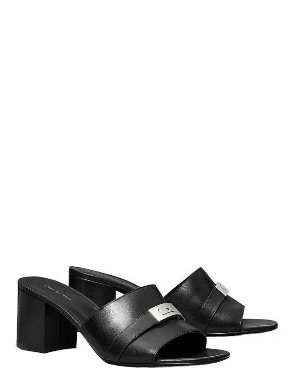 Tory Burch Leelee High Heel Mules - Perfect Black