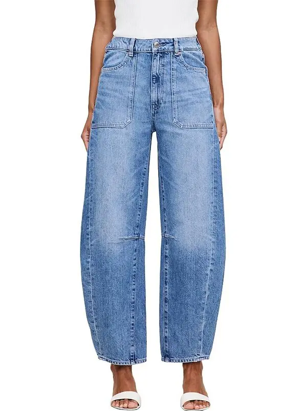 DL1961 Miro Petite High-rise Ankle Barrel Jeans - Meadow Lake