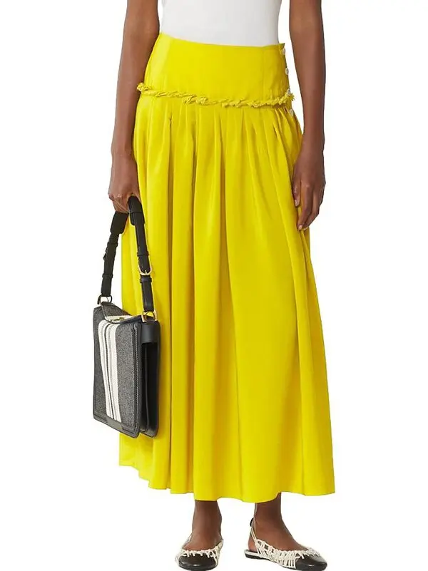 LANVIN Basque Skirt In Charmeuse - Chamomile (pale Yellow)