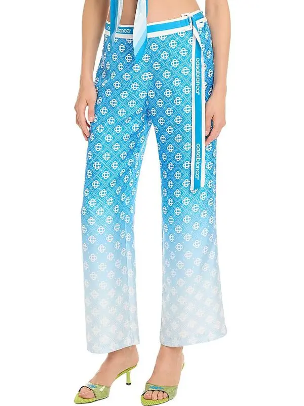 Casablanca Printed Silk Pants - Gradient Diamond