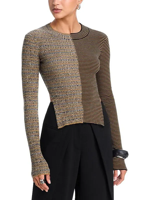 Nanushka Perrie Top - Curry Stripe